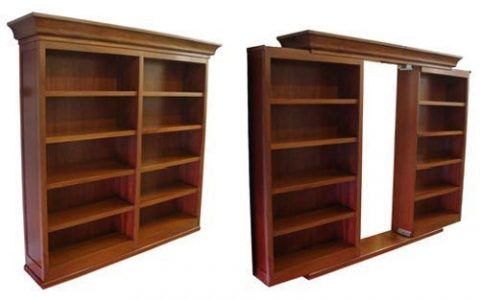 Sliding bookcase reveal hidden passage. | StashVault - Secret Stash ...
