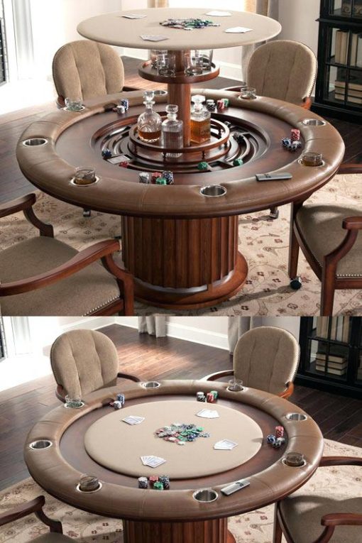 Hidden Bar in Poker Table | StashVault - Secret Stash Compartments
