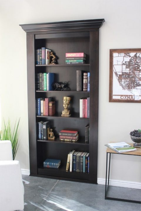 Secret Bookcase Door with Tilting Book Access | StashVault - Secret ...